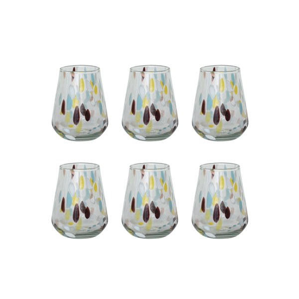 Creative Co-Op Blown Confetti Drinking Glass | Perigold